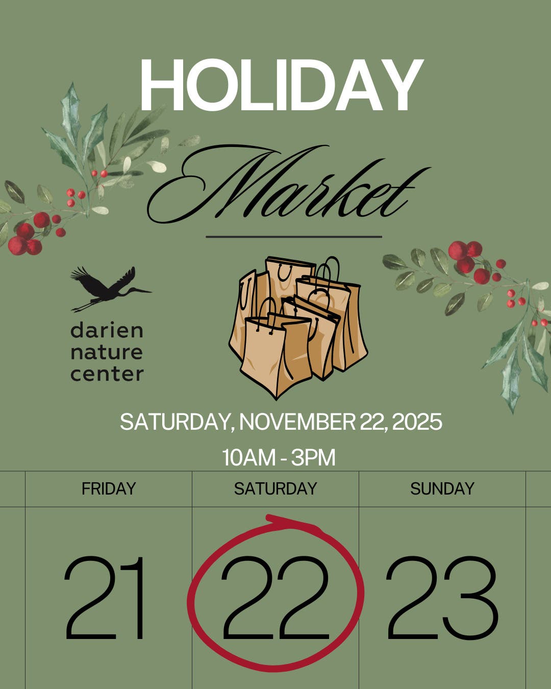 Nov 22 | Darien Nature Center Holiday Market | Darien, CT Patch