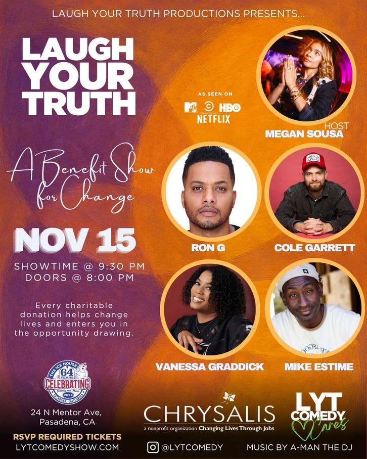Nov 15 | LYT Comedy Cares: Laugh Your Truth Presents a Night of Comedy ...