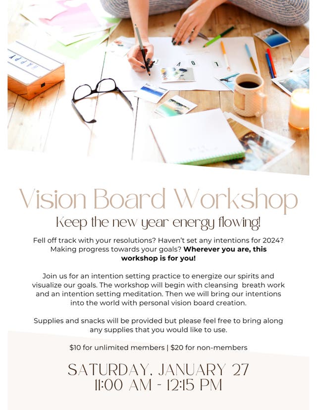 Jan 27 | Vision Board Workshop at Ripple Effect Yoga (AKA Firefly Yoga ...