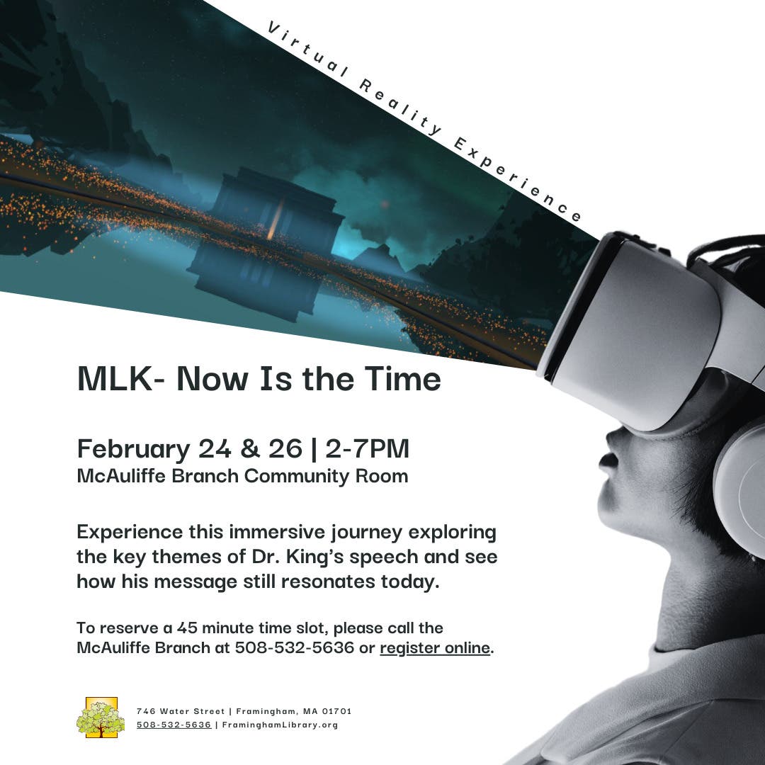 Feb 24 | Virtual Reality: MLK - Now Is the Time | FPL McAuliffe ...