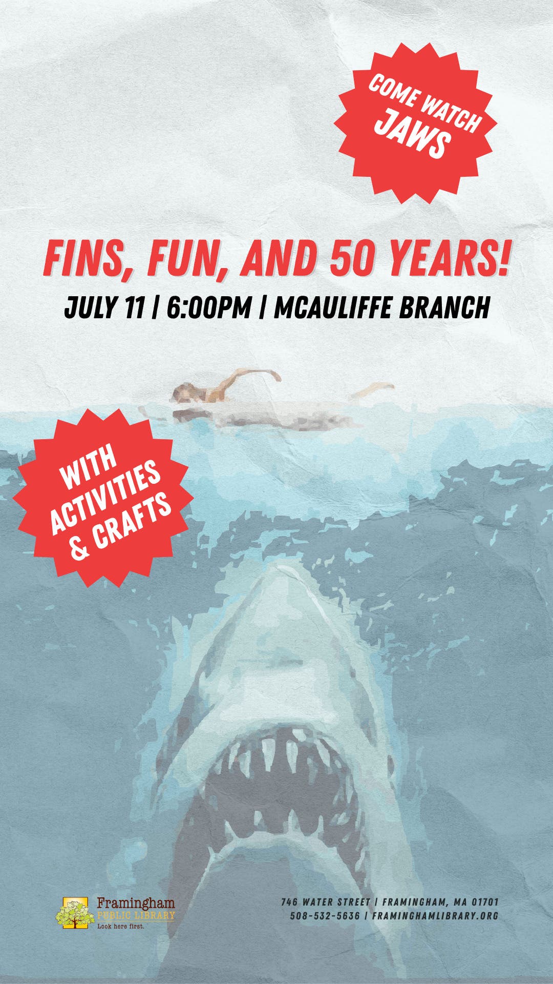 Jul 11 | Fins, Fun, and Fifty Years! A Jaws 50th Anniversary ...
