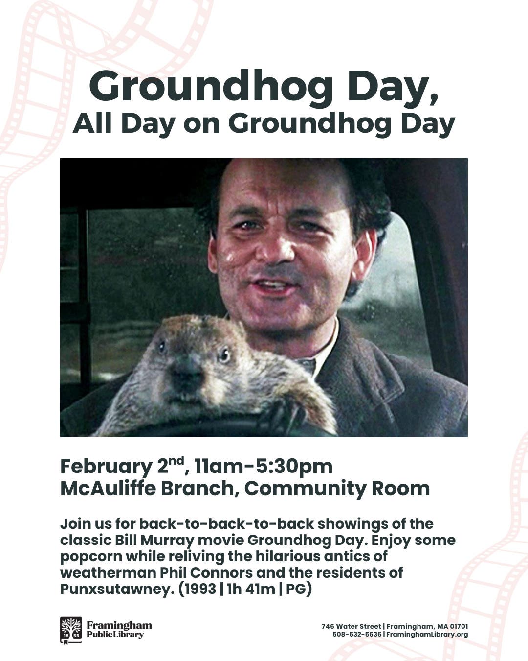 Feb 2 | Groundhog Day, All Day on Groundhog Day | FPL McAuliffe ...