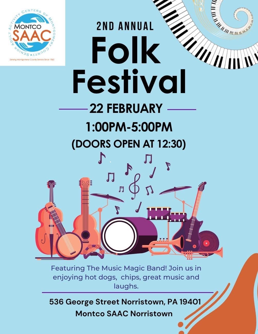 Feb 22 | Montco SAAC's 2nd Annual February Folk Festival | Norristown ...