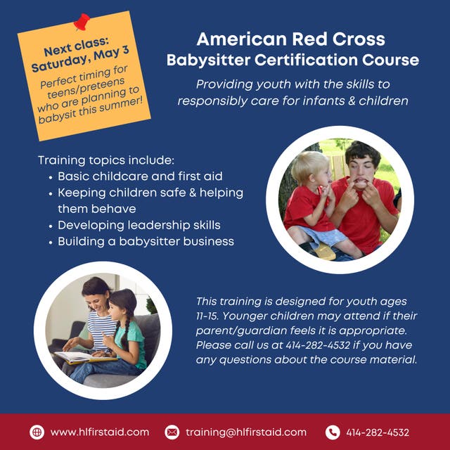 May 3 | American Red Cross Babysitter Course | Greenfield, WI Patch