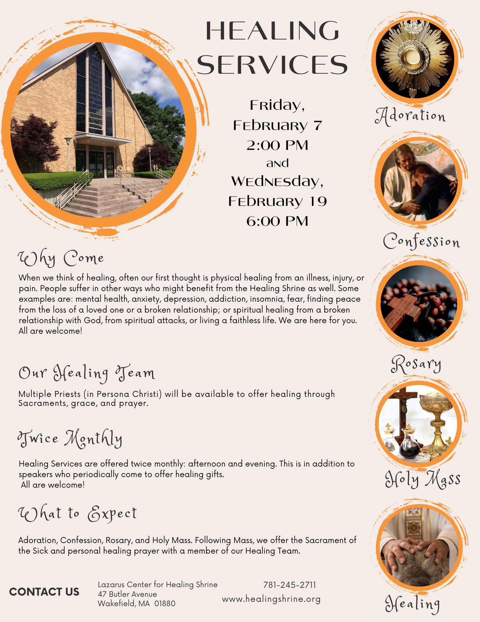 Feb 7 | Afternoon Healing Service | Wakefield, MA Patch