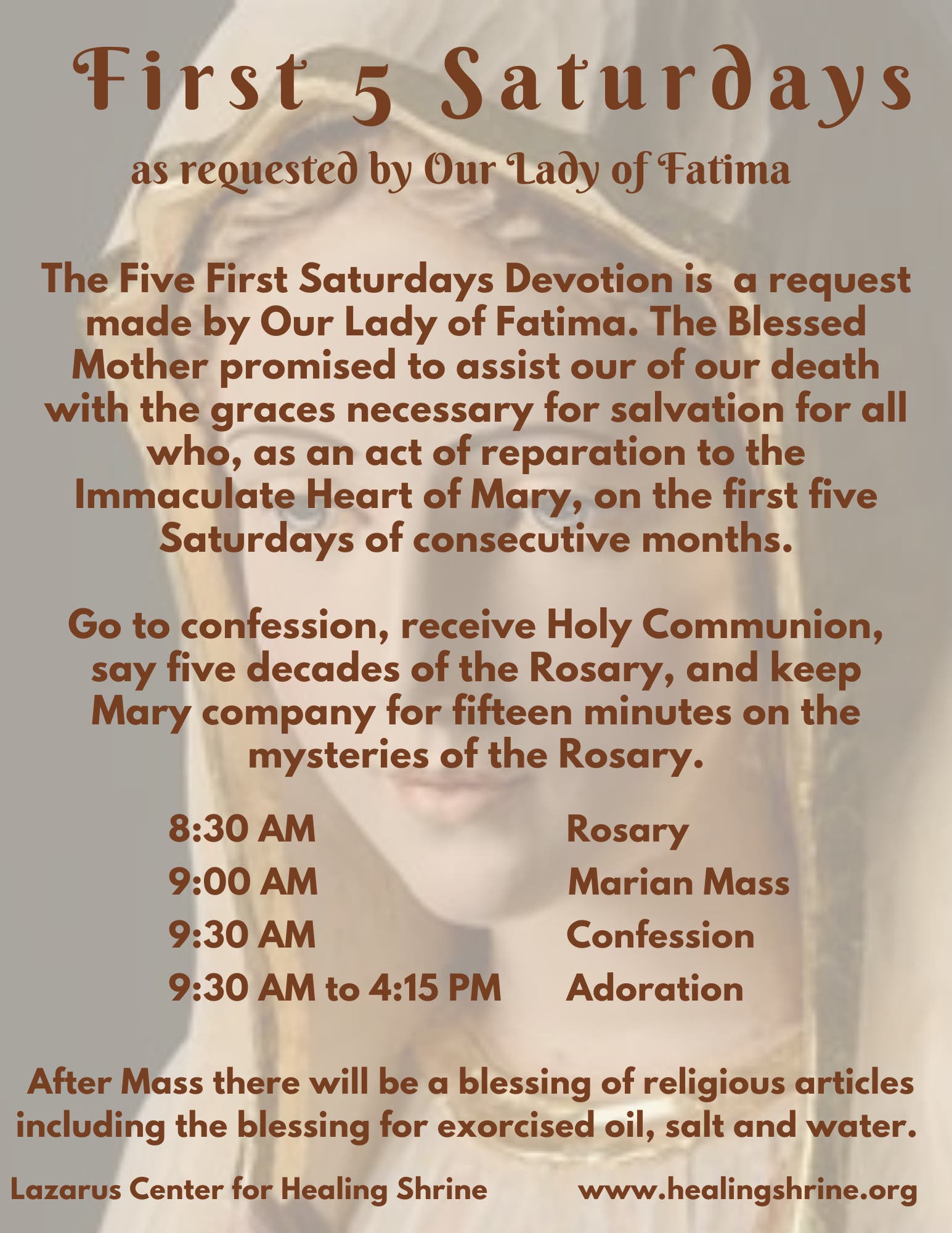 Feb 1 | First Saturday Mass | Wakefield, MA Patch