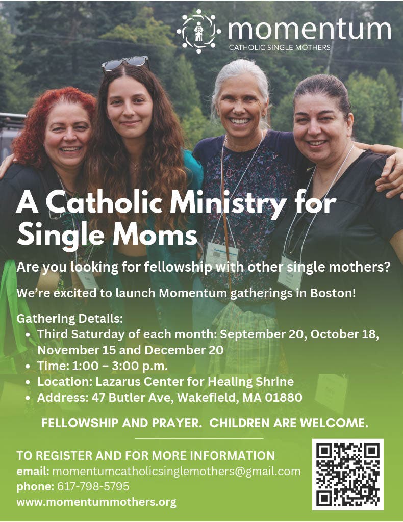 Sep 20 | Momentum - A Catholic Ministry for Single Moms | Wakefield, MA ...
