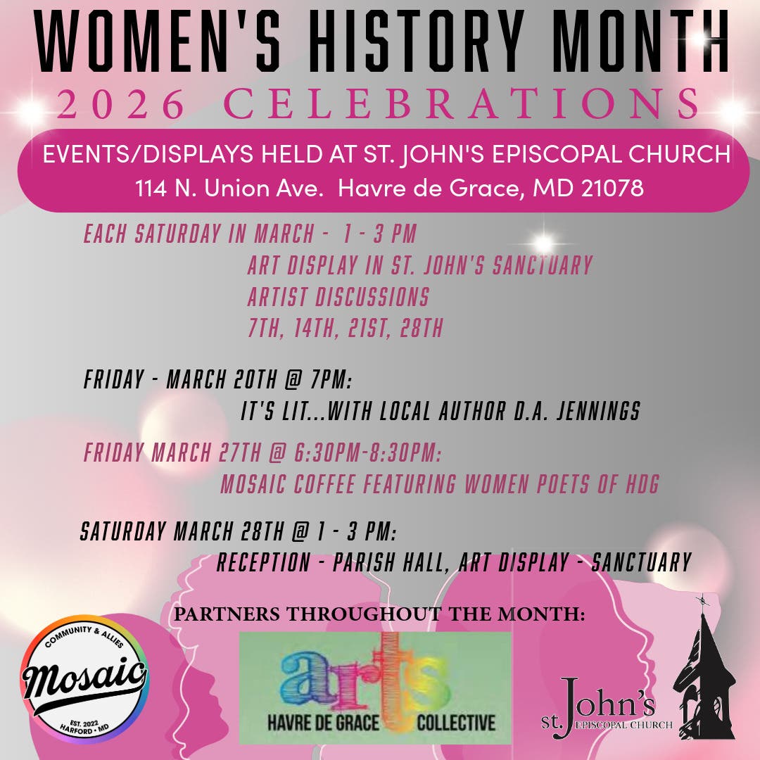 Mar 28 | Celebrating Local Women Artists at St. John’s Episcopal Church ...