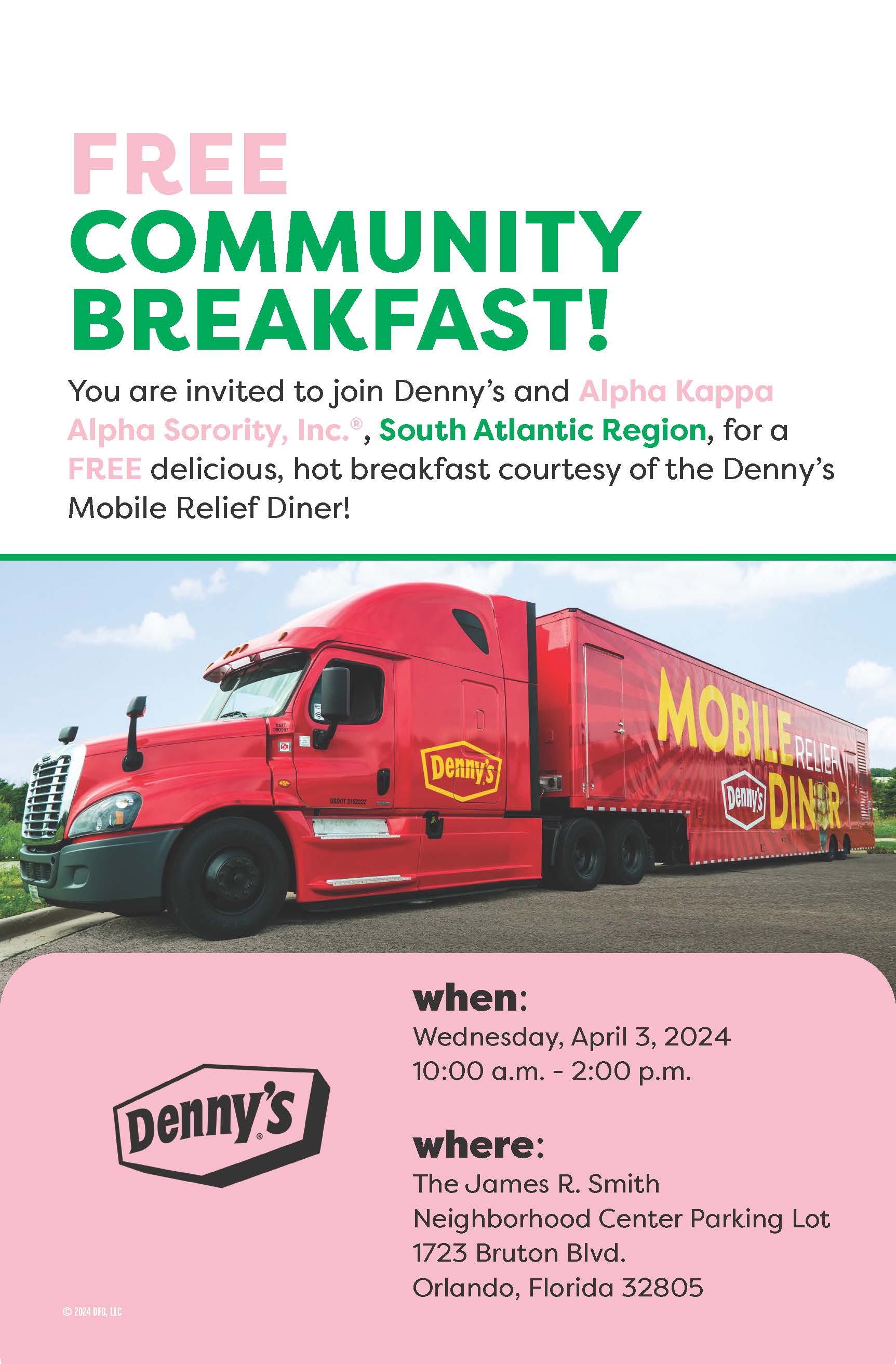 Apr 3 Alpha Kappa Alpha Sorority Inc And Dennys Mobile Relief
