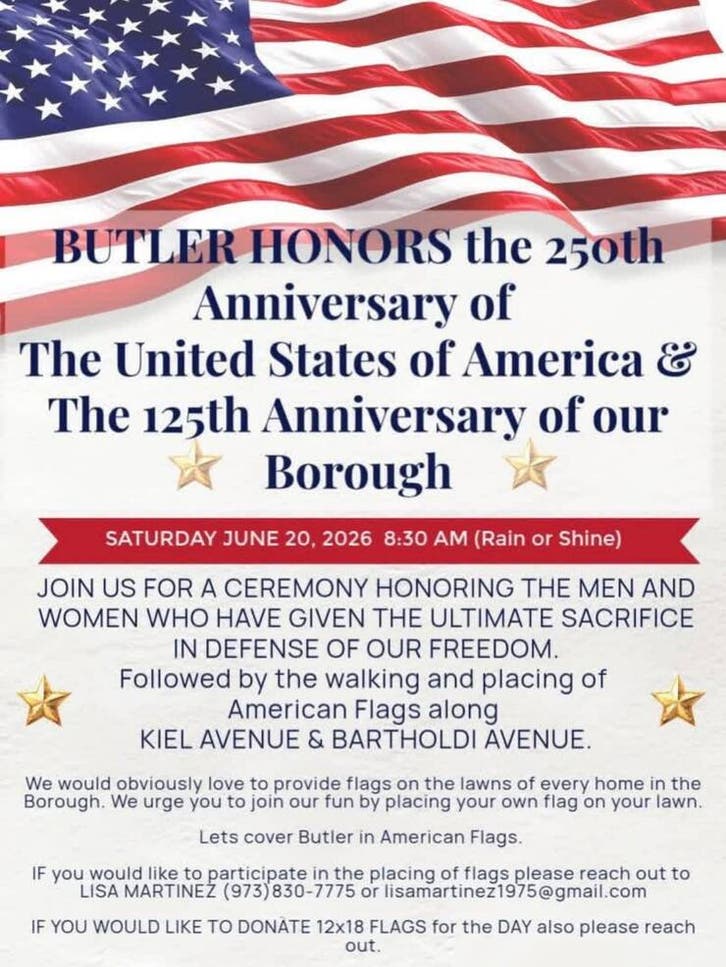 Butler Plans USA, Borough Anniversary Ceremony This Weekend | Tri-Boro ...