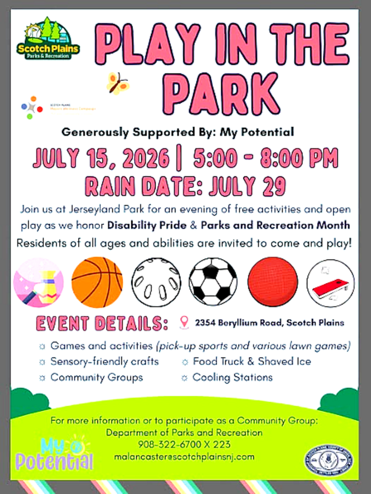 Scotch Plains to Host 'Play in the Park' Event At Jerseyland Park Next ...