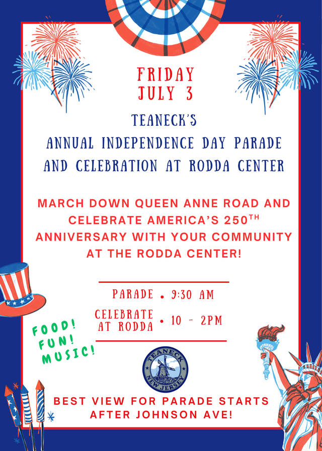 Teaneck To Host Annual Independence Day Parade, America 250 Celebration ...