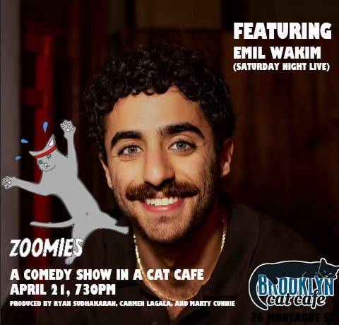 Apr 21 | Zoomies! A Comedy Show in a Cat Cafe Feat. Emil Wakim (SNL ...