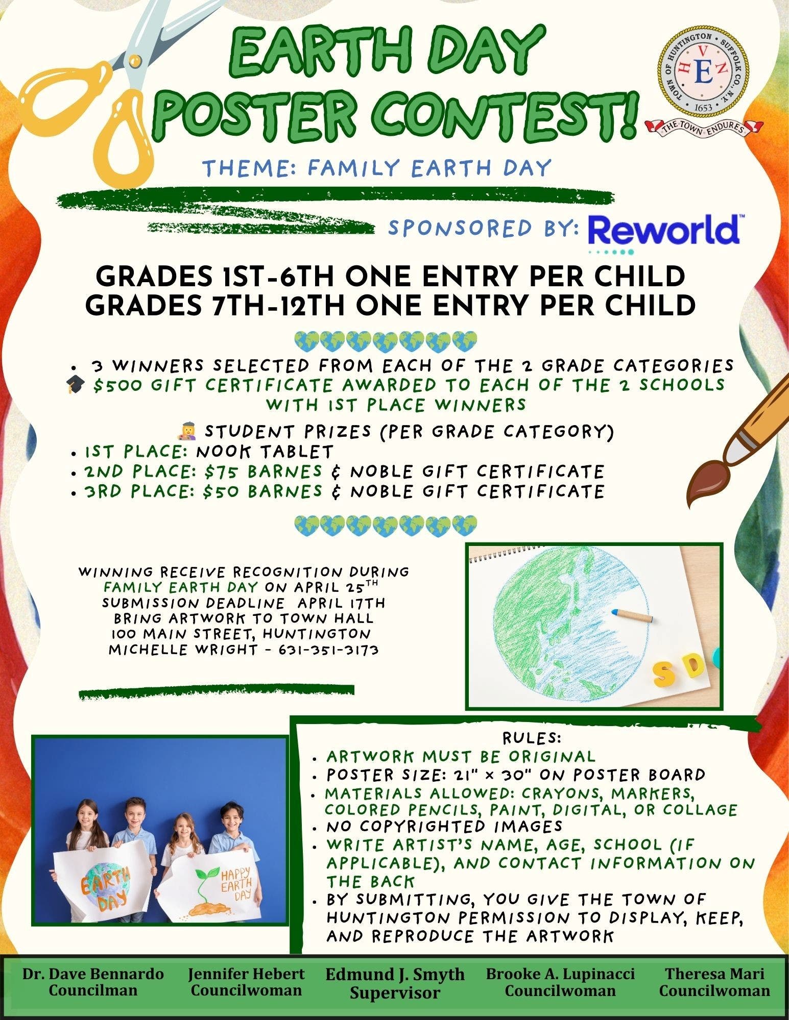Mar 29 | Earth Day Poster Contest | Huntington, NY Patch