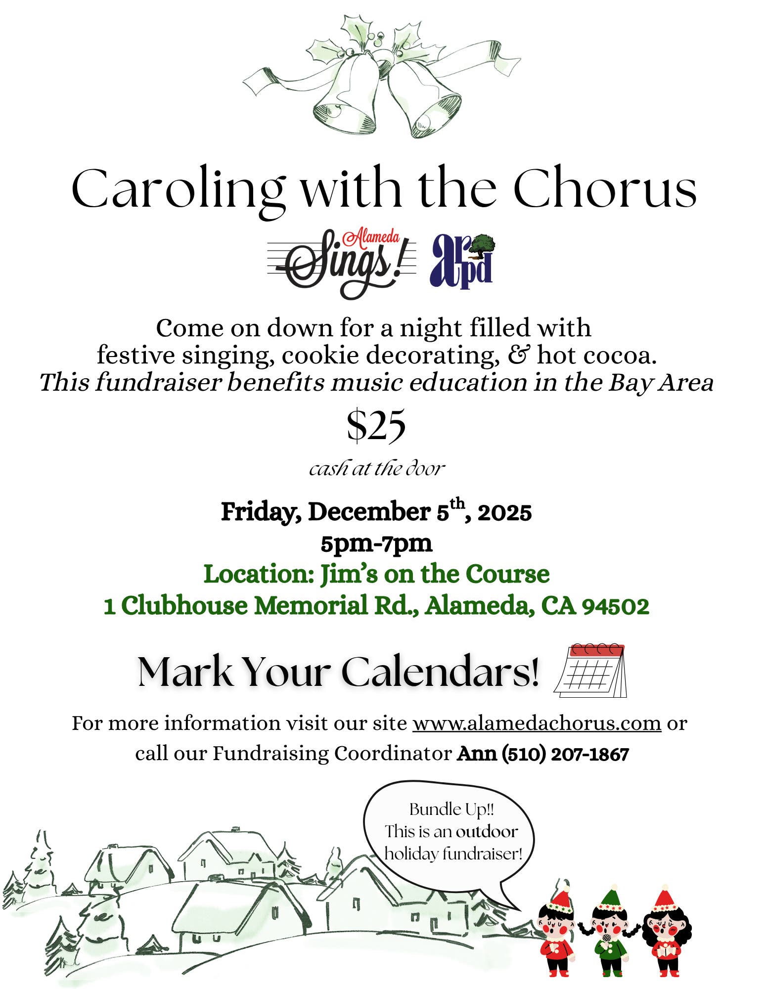 Dec 5 | Alameda Sings! Fundraiser: Caroling with the Chorus | Alameda ...