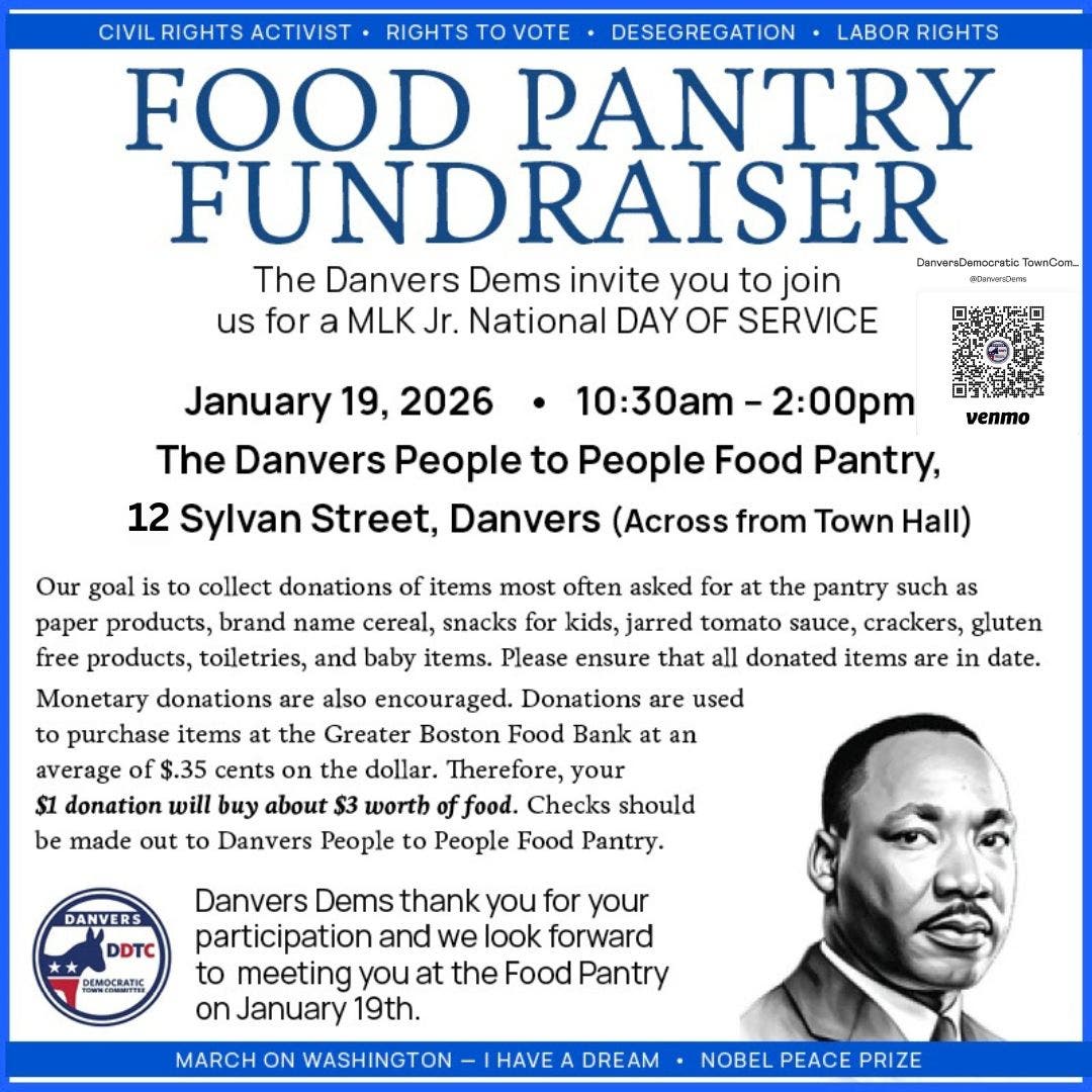 Jan 19 | MLK Jr Day of Service Food Pantry Fundraiser | Danvers, MA Patch