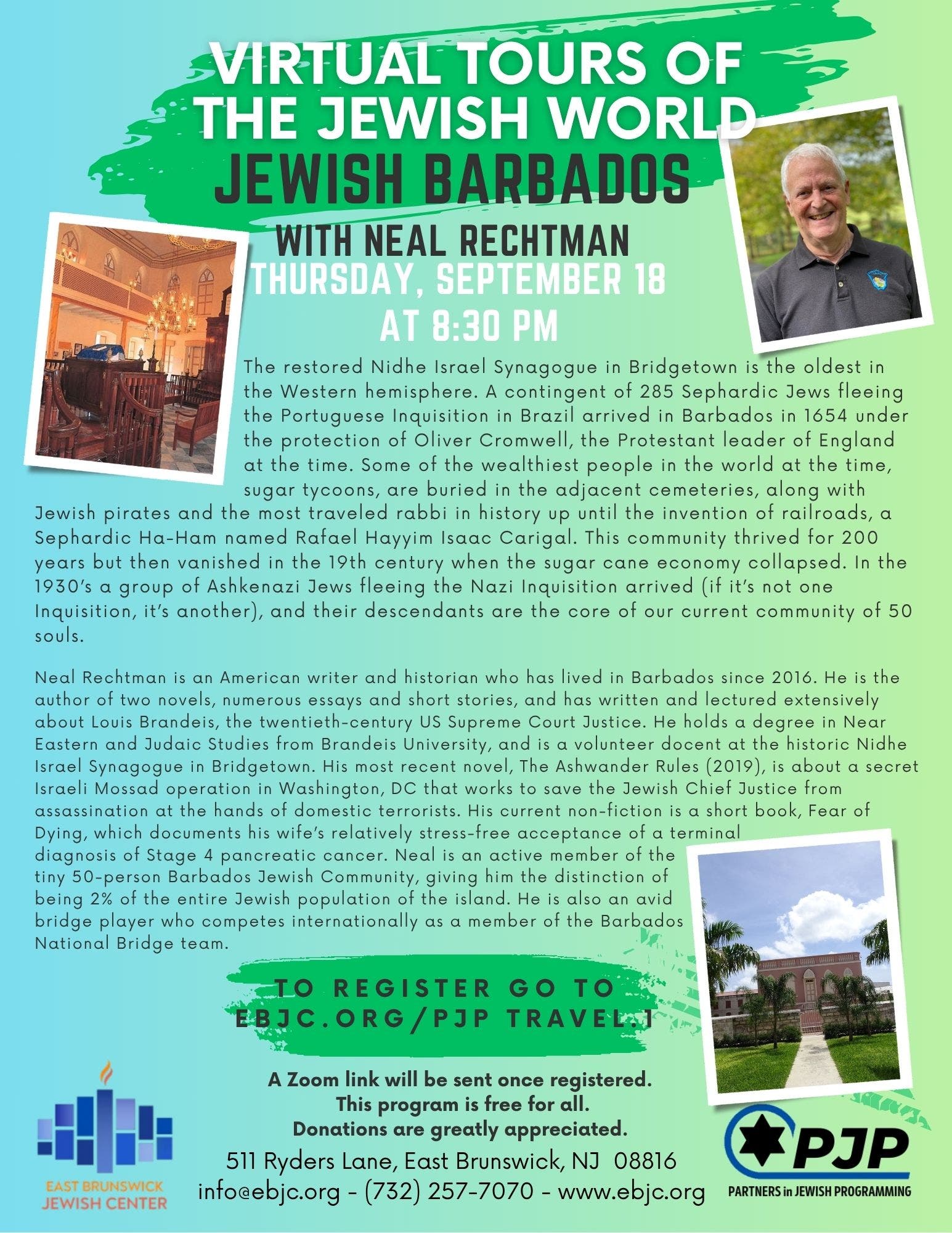 Sep 18 | PJP - Virtual Tours of the Jewish World | East Brunswick, NJ Patch