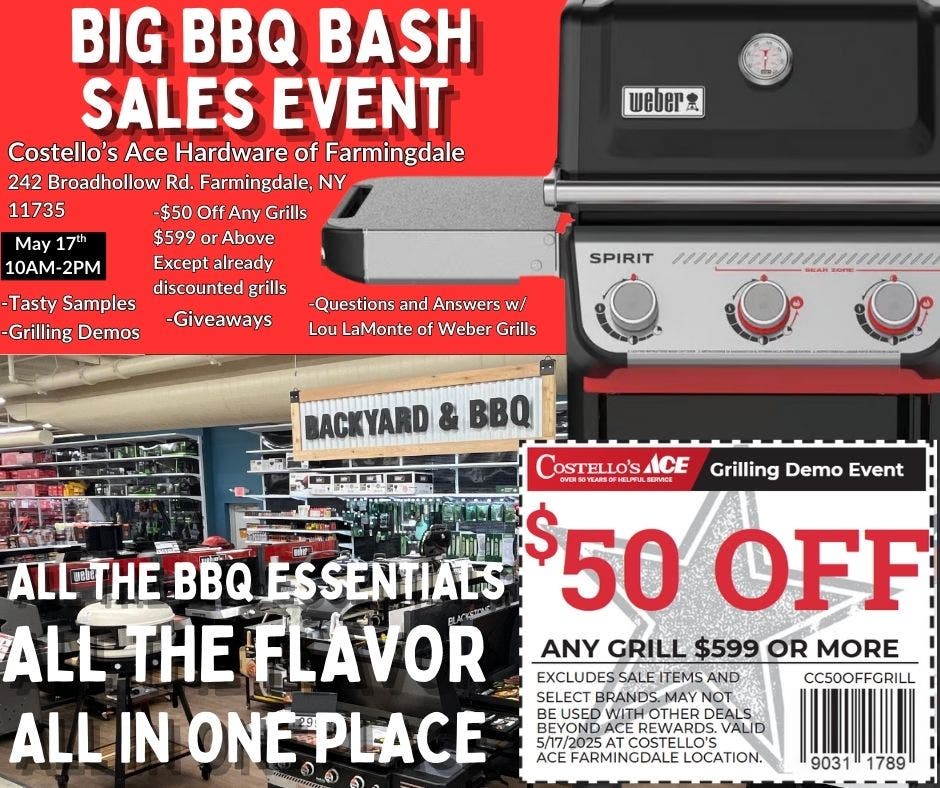 May 17 | Big BBQ Bash Sales Event! | Farmingdale, NY Patch
