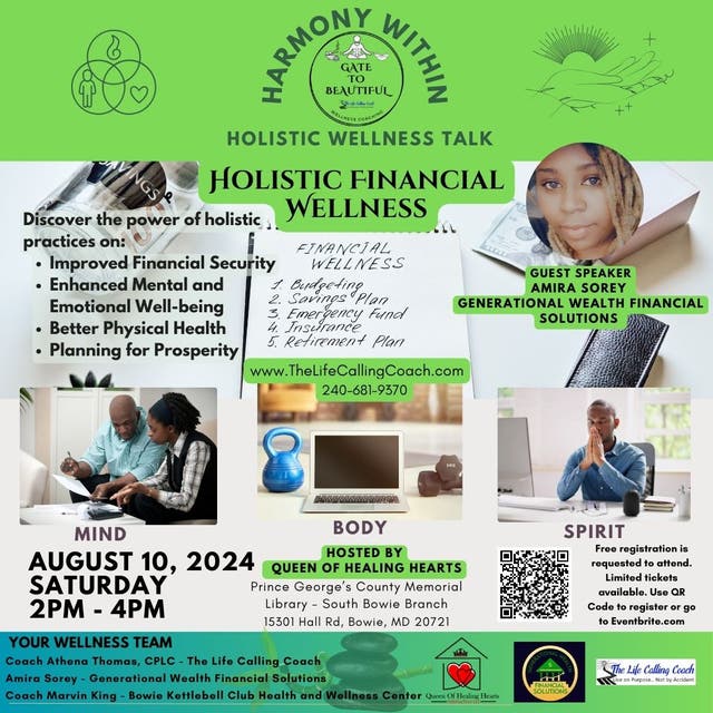 Aug 10 | Harmony Within Holistic Wellness Talk | Bowie, MD Patch