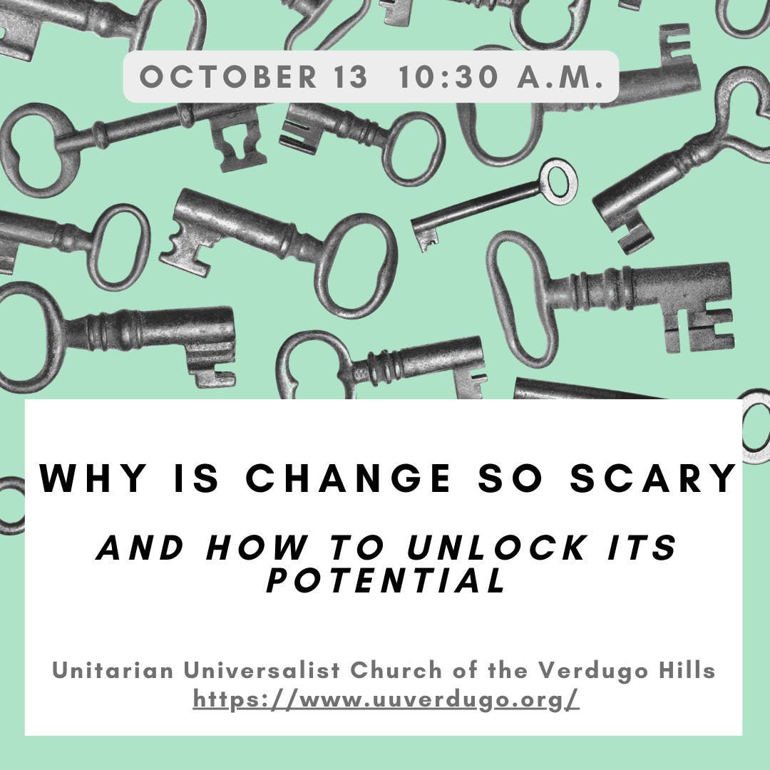 Oct 13 | Sunday Service: Why is Change So Scary - and How to Unlock its ...