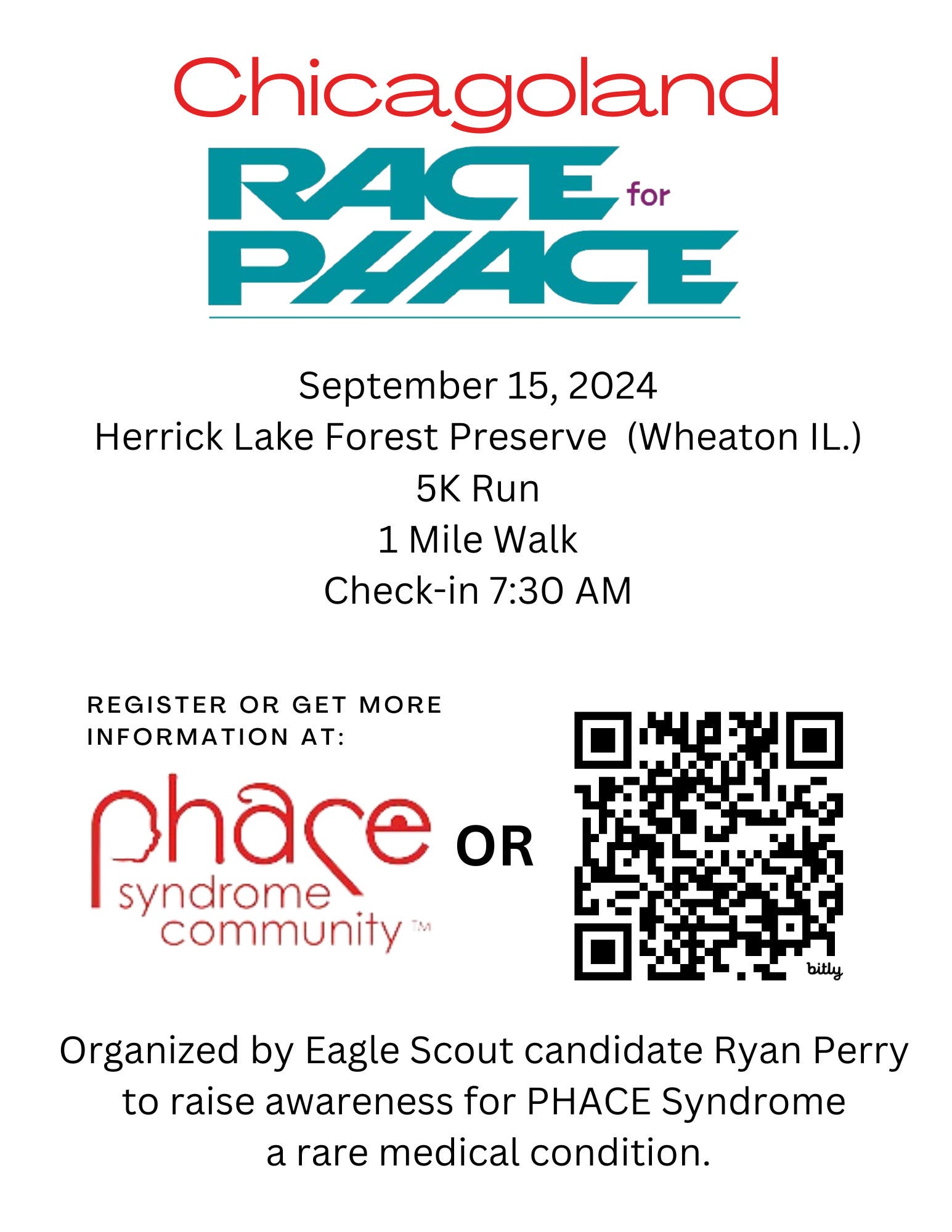 Sep 15 | Eagle Project: Run/Walk benefiting PHACE Syndrome | Downers ...