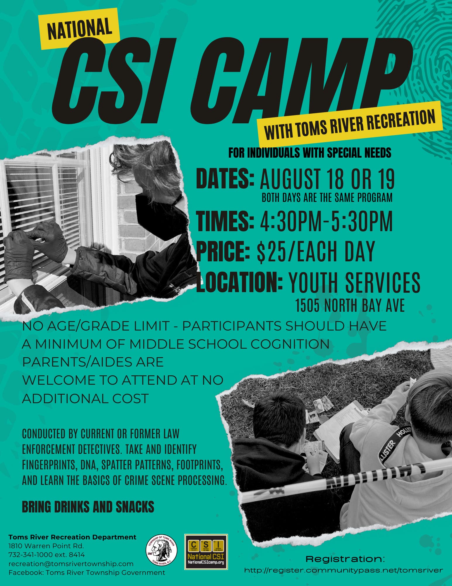 Aug 18 | CSI Camp-Special Needs & TR Recreation | Toms River, NJ Patch