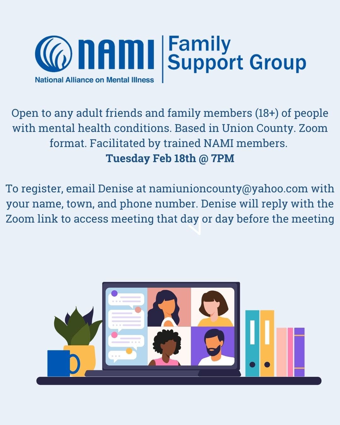 Feb 18 | NAMI Family Support Group | Scotch Plains, NJ Patch