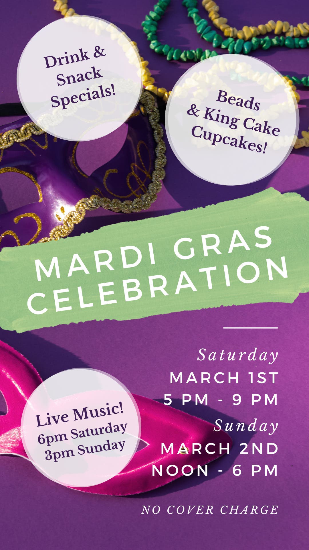 Mar 1 | Mardi Gras Celebration at Crossing Vineyards! 3/1 & 3/2 ...