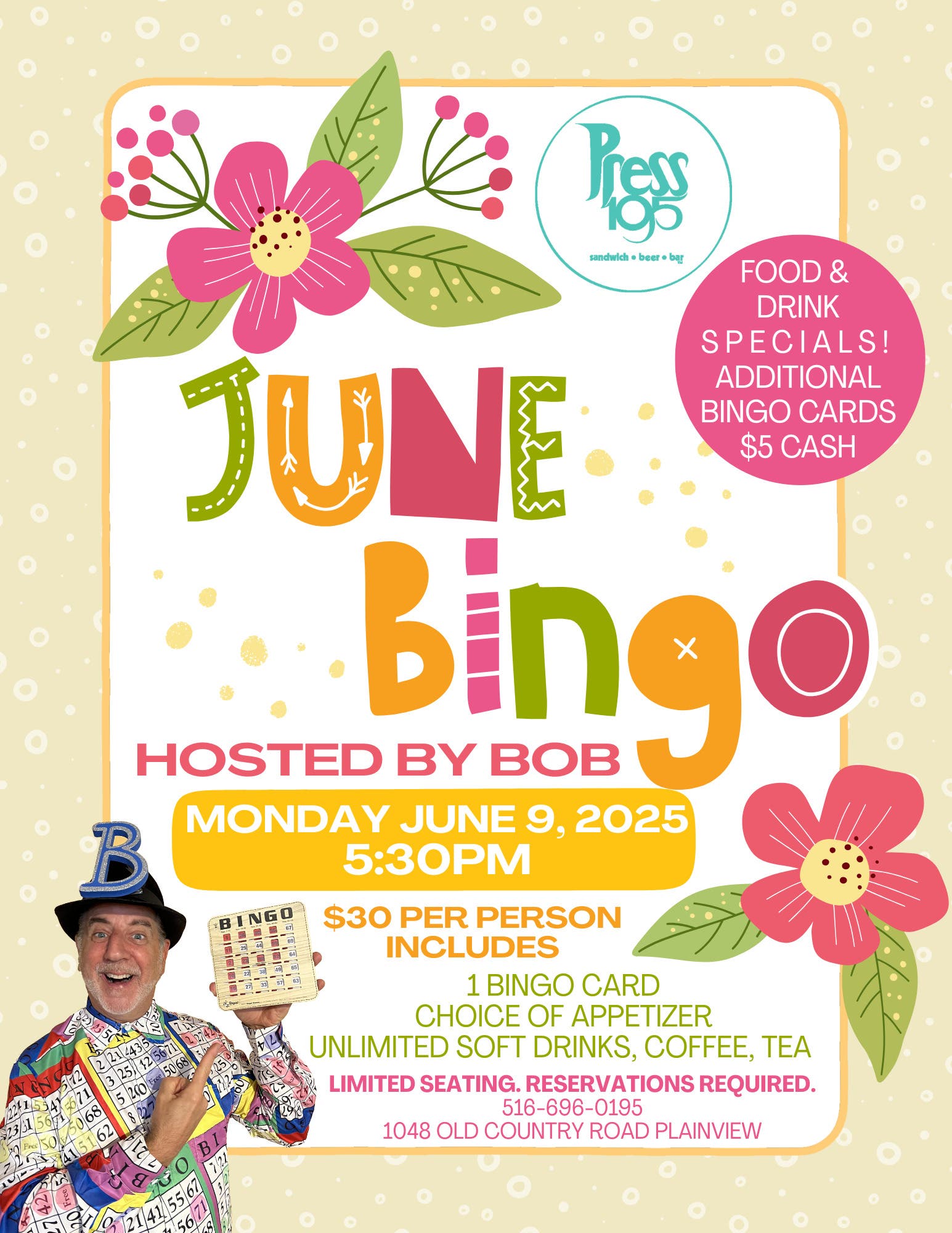 Jun 9 | Bingo with Bob! | Plainview, NY Patch