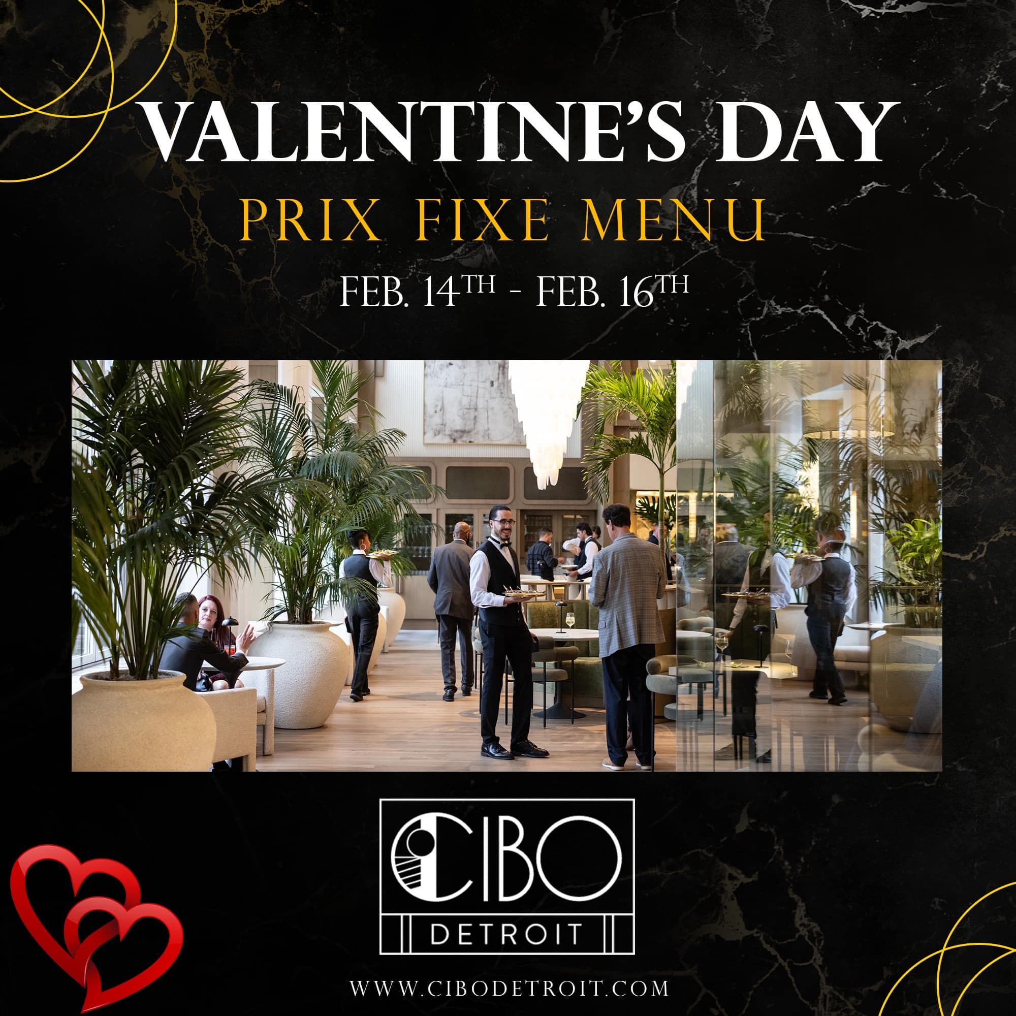 Feb 16 | Celebrate Valentine's Day All Weekend at Cibo Detroit (Feb 14 ...