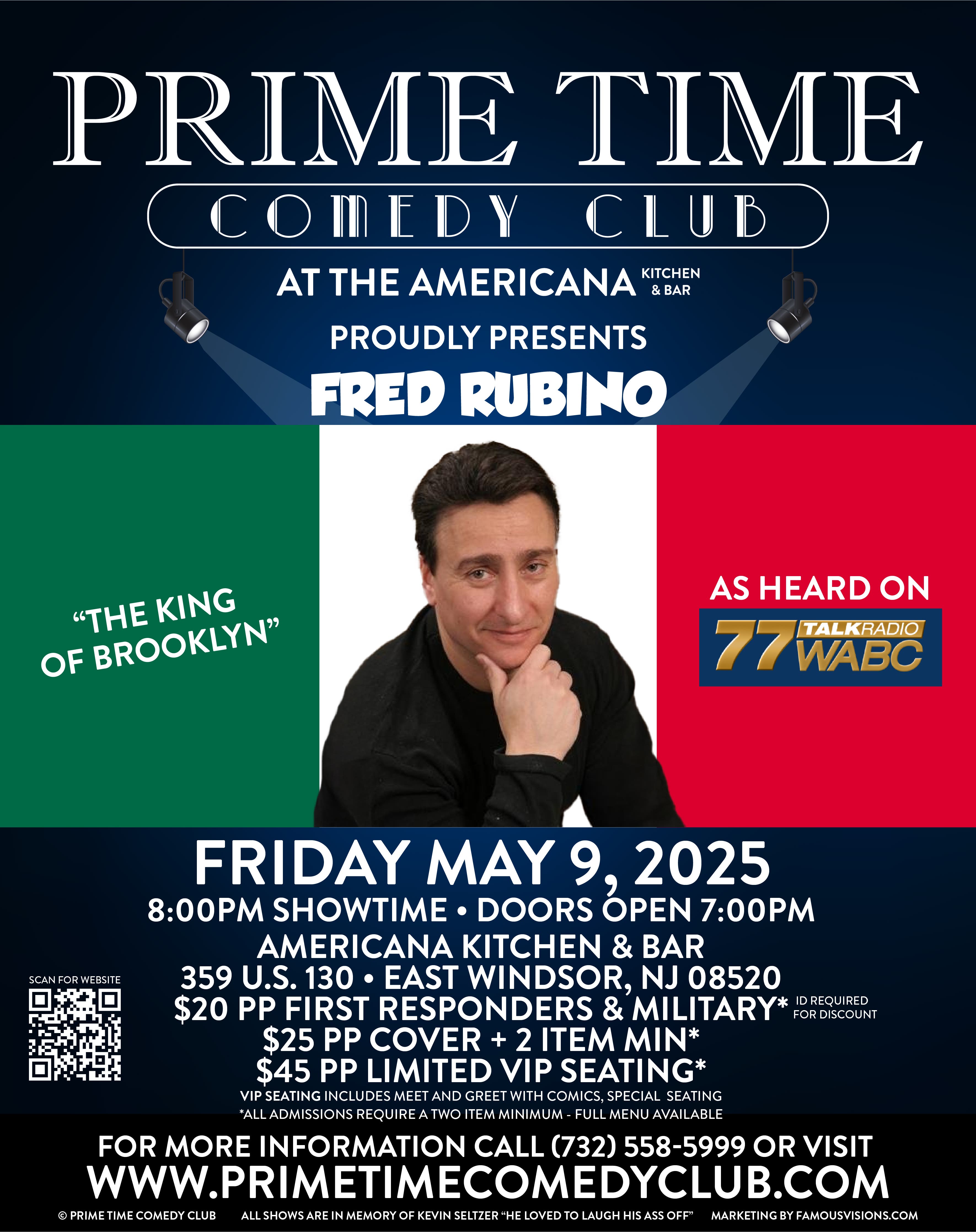 May 9 | Prime Time Comedy Club Presents "Fred Rubino" | East Windsor ...
