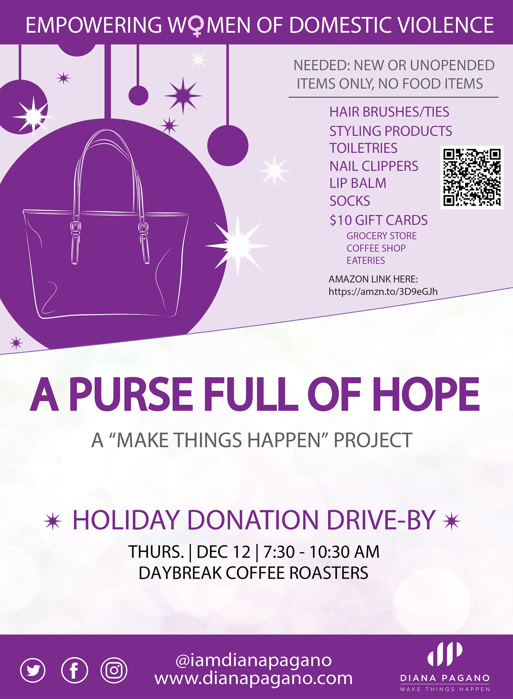Dec 12 | A PURSE FULL OF HOPE: Empowering Women of Domestic Violence in ...