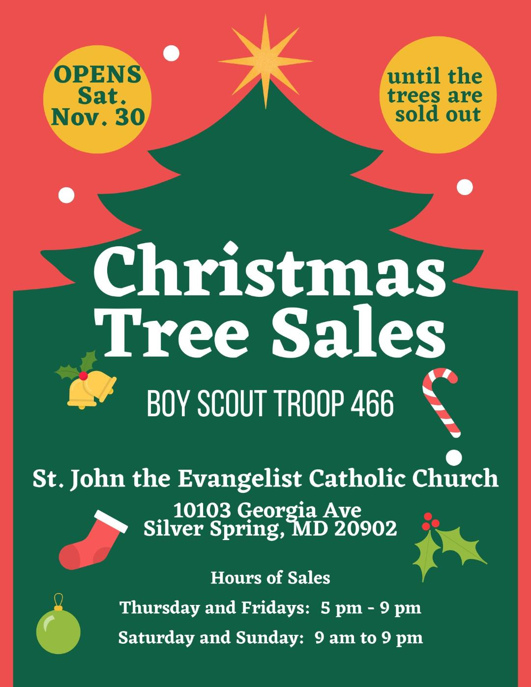 Dec 6 | Christmas Tree Sale: Boy Scout Troop 466 | Silver Spring, MD Patch