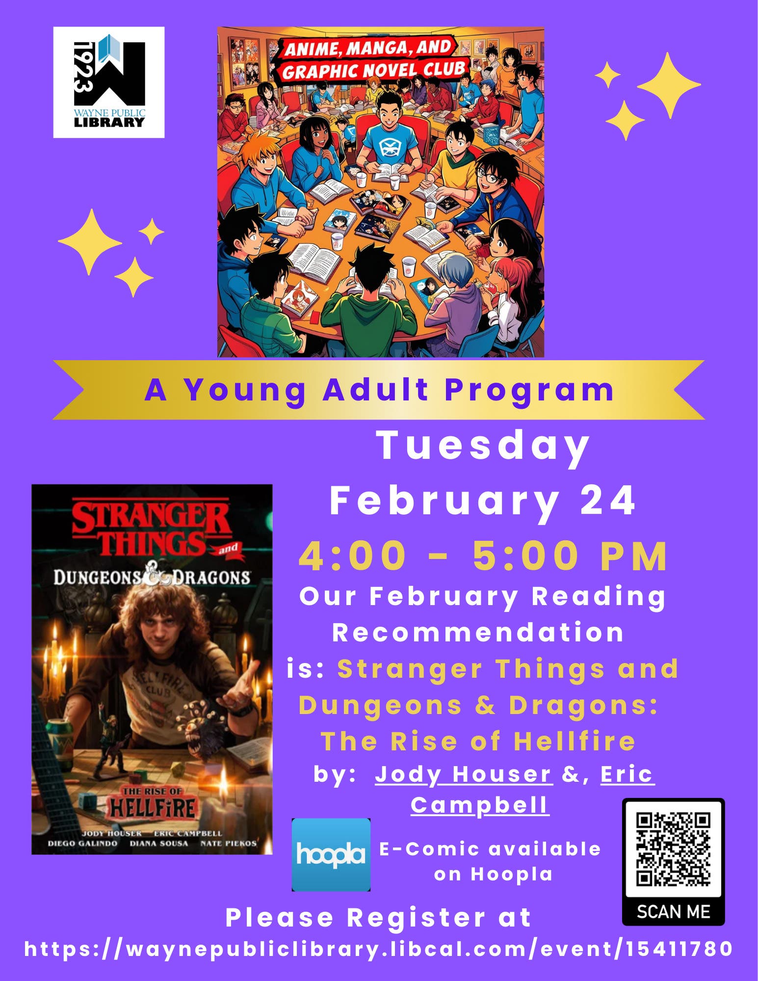 Feb 24 | YA Anime/Manga/Graphic Novel Club | Wayne, NJ Patch