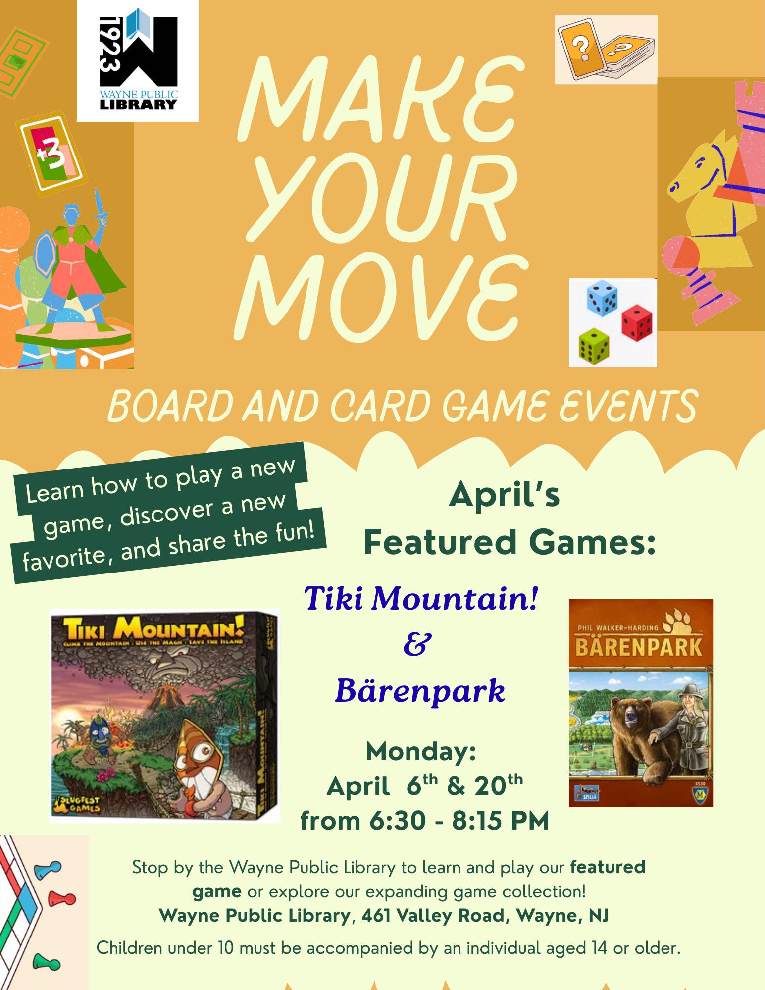 Apr 6 | Make Your Move! Board & Card Game Events | Wayne, NJ Patch