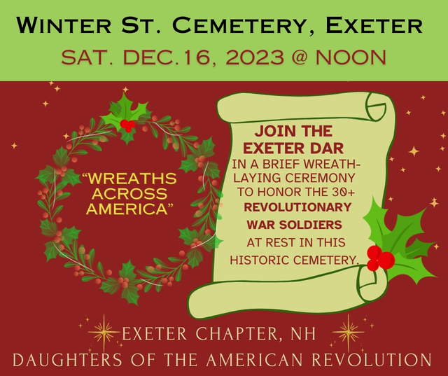 DAR Wreath-Laying Ceremony for Revolutionary War Soldiers in Exeter ...