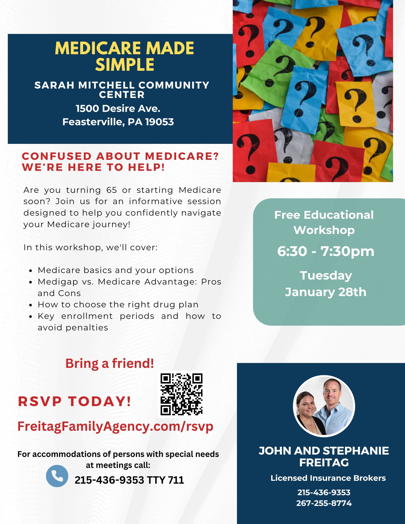 Jan 28 | Medicare Made Simple - Sarah Mitchell Community Center | Lower ...