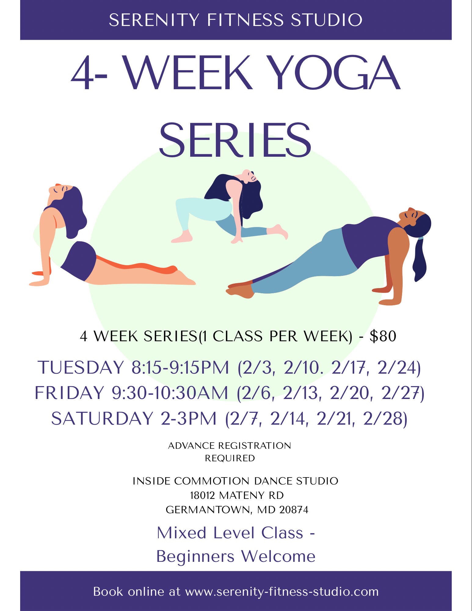 Feb 3 | 4 Week yoga Series - In Person | Germantown, MD Patch