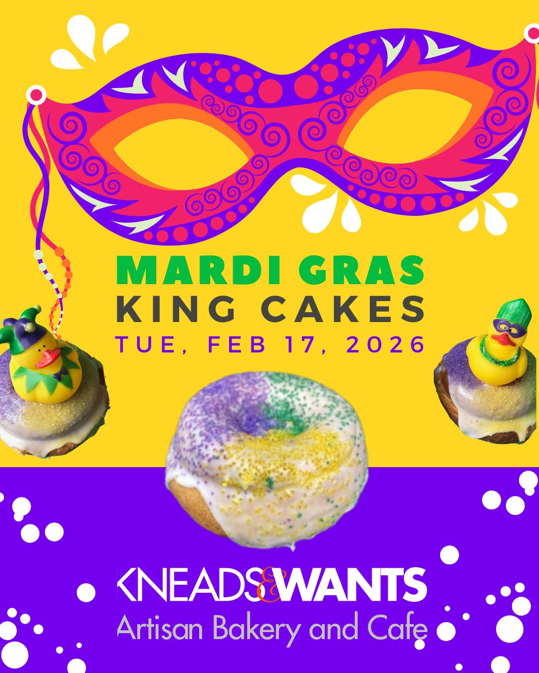 Feb 17 | Fat Tuesday Mini King Cakes | Skokie, IL Patch