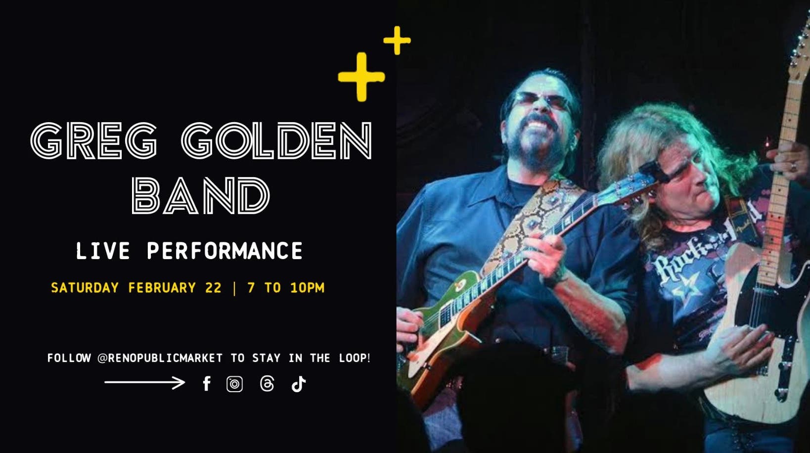 Feb 22 | Greg Golden Band LIVE at Reno Public Market | Reno, NV Patch