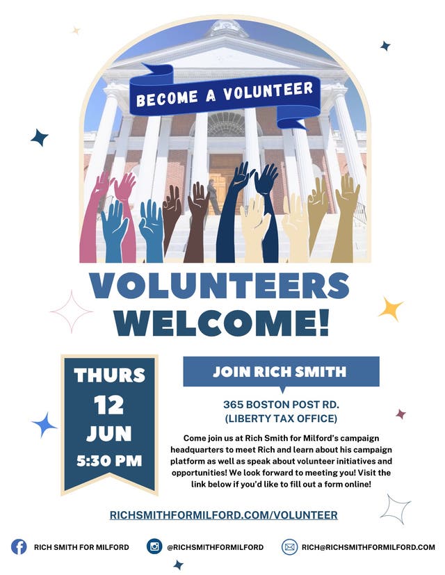 Jun 12 | Come make a difference with Rich Smith for Milford! | Milford ...