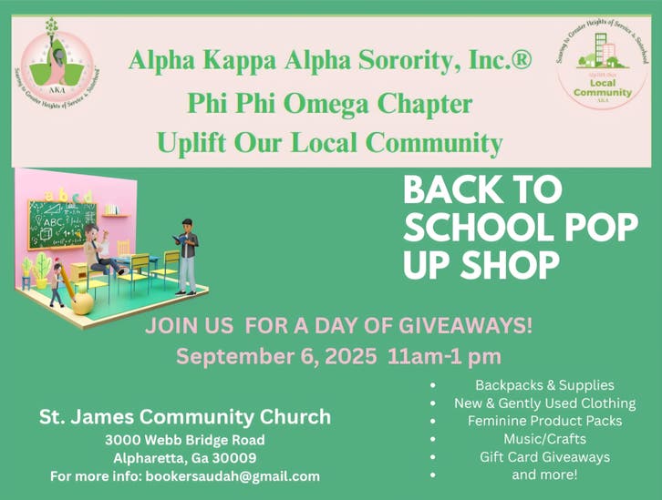 Sep 6 | Back-to-School Pop-Up Shop | Alpharetta, GA Patch