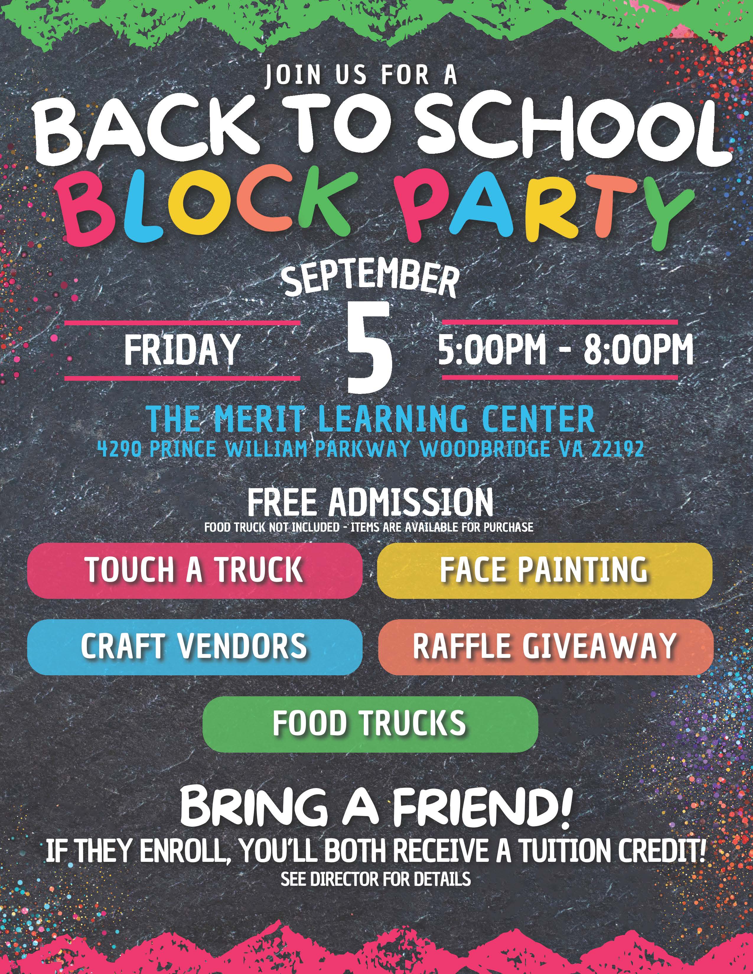 Sep 5 | Back to School Block Party | Woodbridge, VA Patch