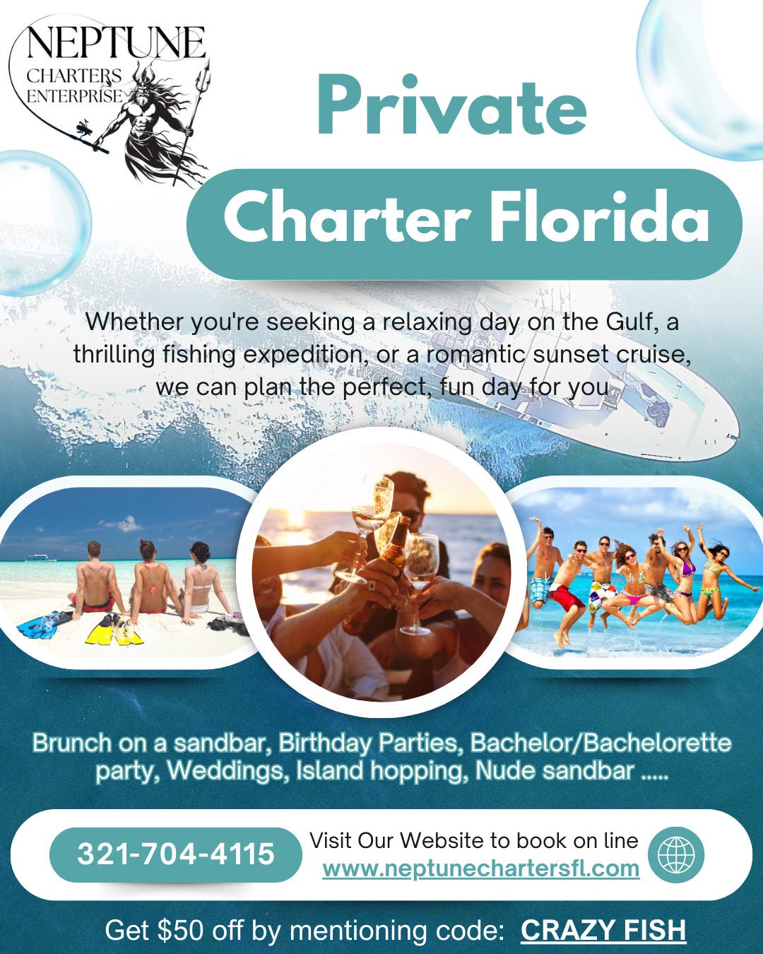 Private Charter - boating, fishing, sunset cruise, island hopping ...