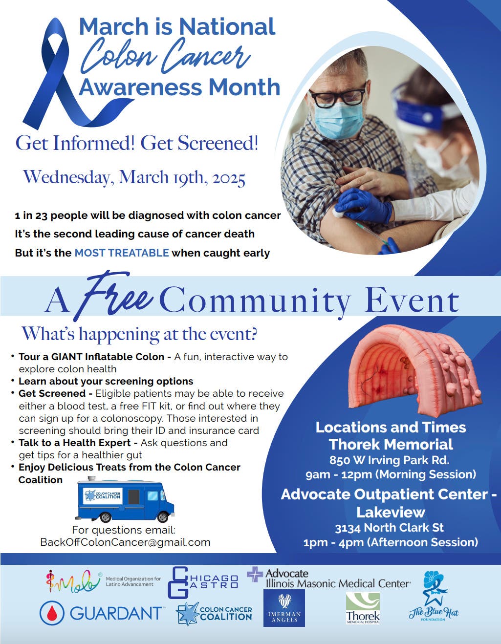 Mar 19 | Colon Cancer Awareness Month - Free Screenings | Chicago, IL Patch