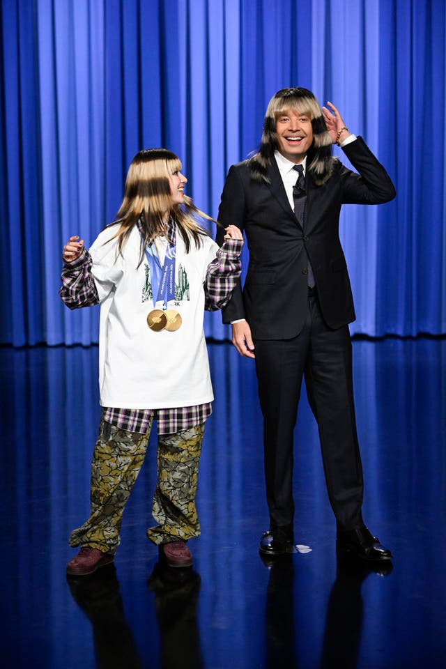 Alysa Liu Gifts Jimmy Fallon Halo Ring Wig During Surprise 'The Tonight ...