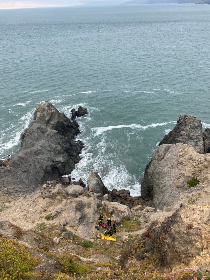 Fire Crews Rescue Hiker Who Fell 100 Feet Off SF Cliff | San Francisco ...