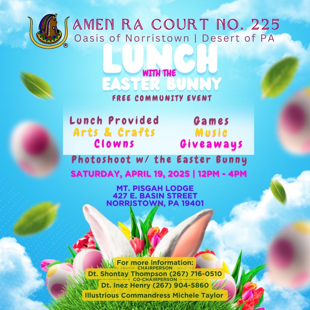 Apr 19 | Lunch and photo with the Easter Bunny - Amen Ra Court No. 225 ...