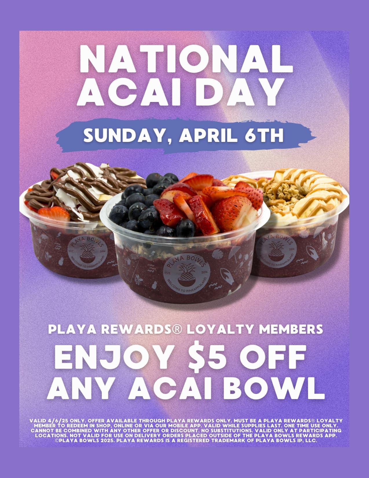 Apr 6 | $5 off Acai Bowls at Playa Bowls Union City! | Weehawken, NJ Patch