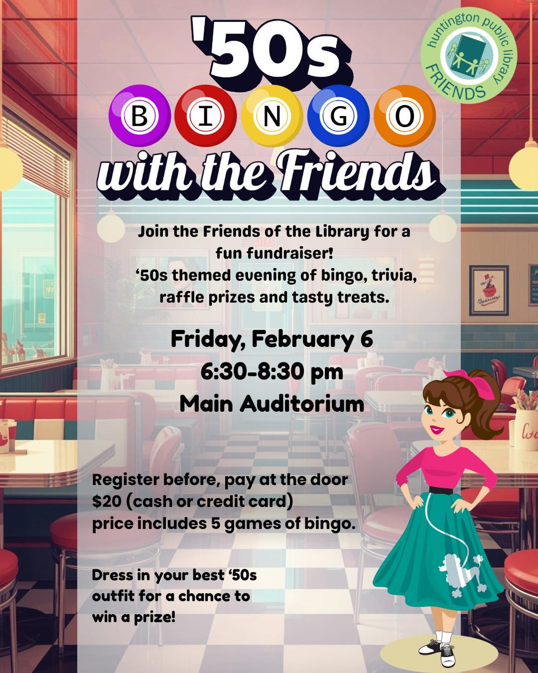 Feb 6 | Friends of the Library '50s Bingo | Huntington, NY Patch